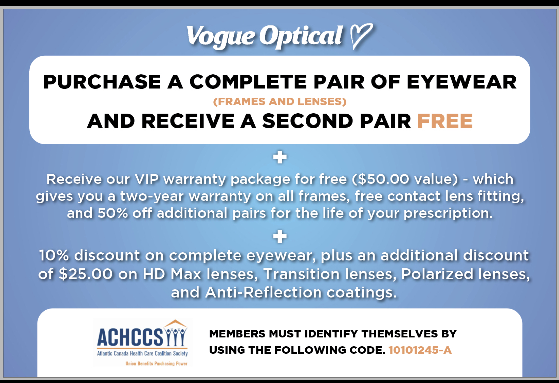 Vogue Optical Discount for UPSE Members » » UPSE